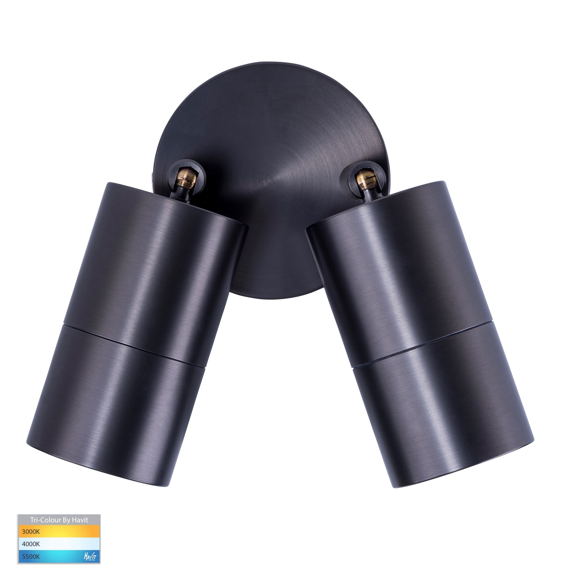 HV1375T-HV1377T - Tivah Solid Brass Graphite Coloured TRI Colour Doubl