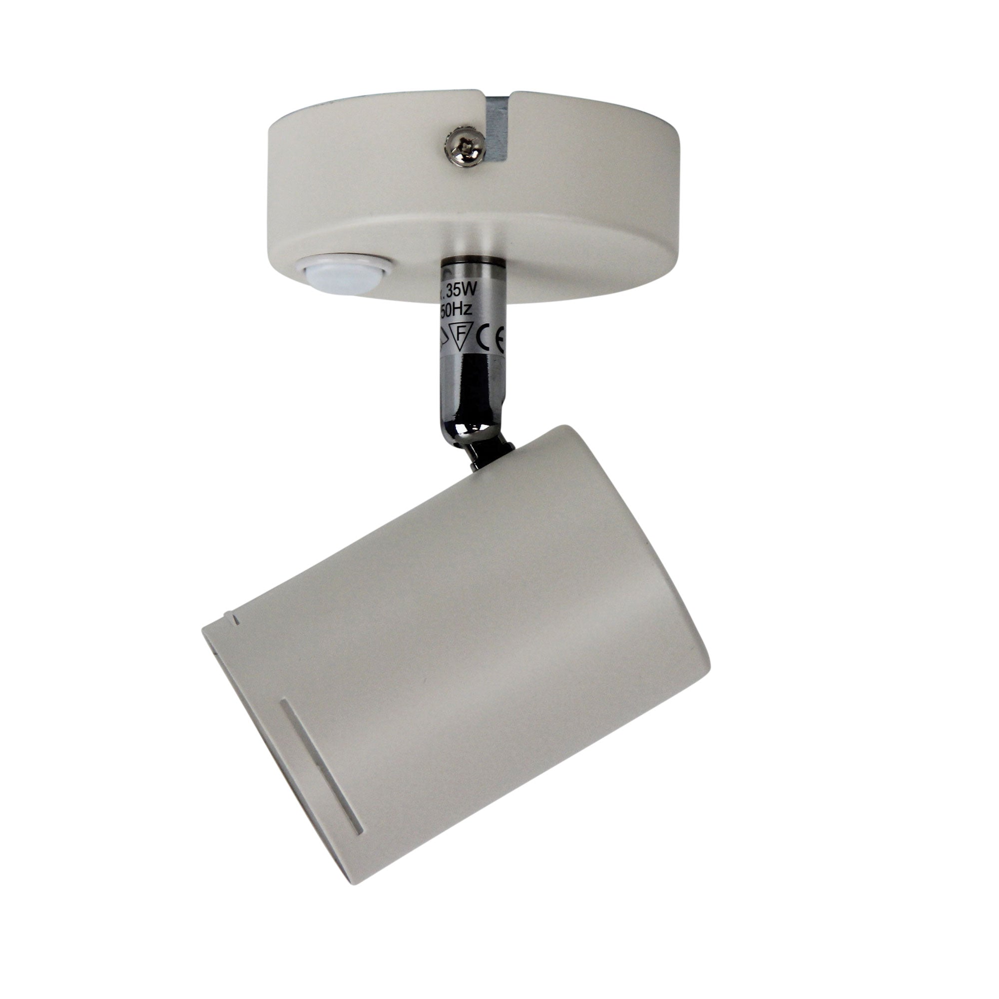 Baril White GU10 1 Light Adjustable Spotlight With Switch