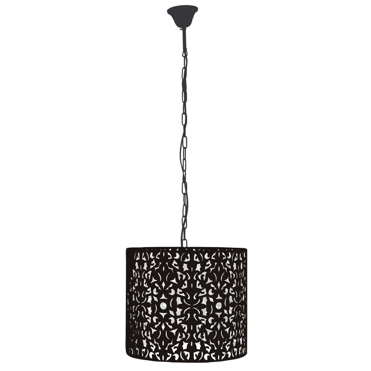 Vicky 35 Laser Cut Metal Pendant Black – Lighting Empire