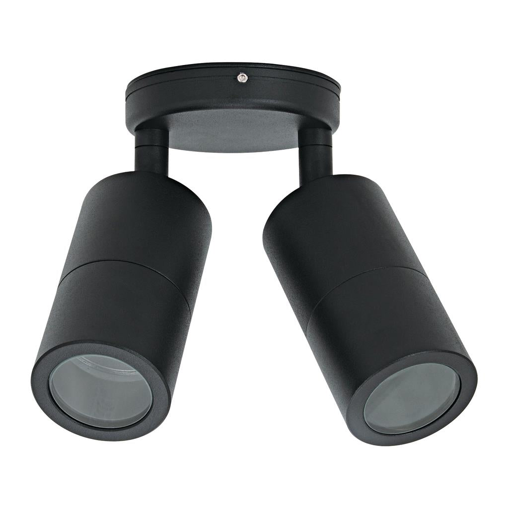 Shadow 2 Light Adjustable 240V GU10 Spotlight - Textured Black