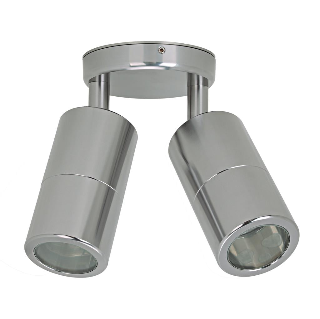 Shadow 2 Light Adjustable 240V GU10 Spotlight - Titanium Silver