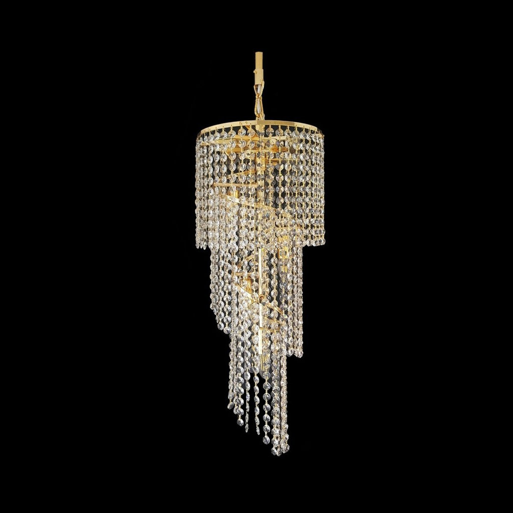 Spiral 310mm Crystal Gold Pendant Light – Lighting Empire