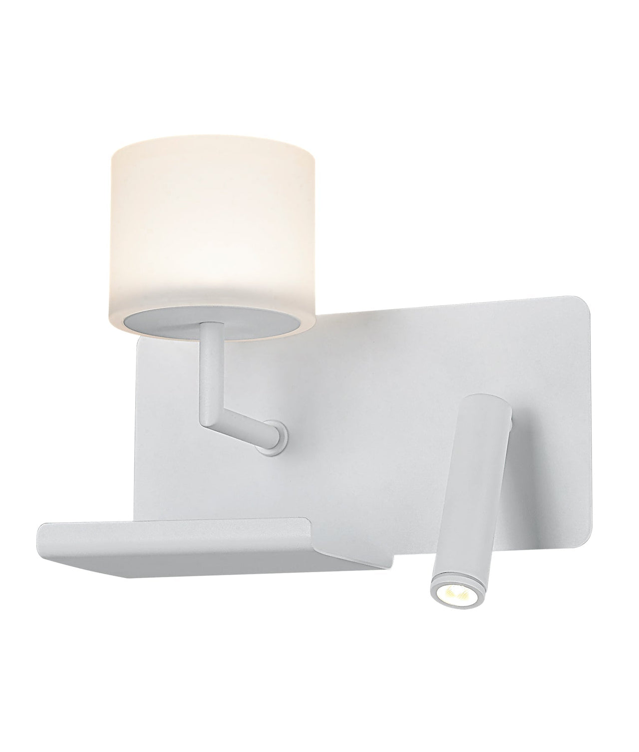 VIGO: City Series LED 2 Switch Frosted Glass Deco Wall Light & Reading ...